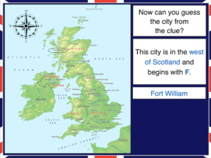 Locating UK cities using compass directions - Teach It Forward